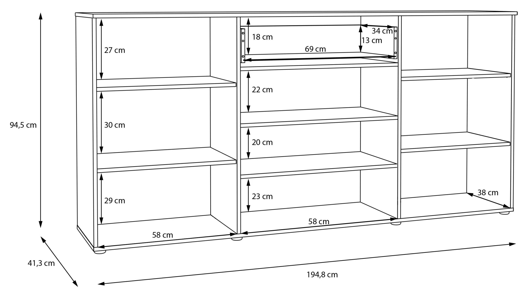 COMO Komoda COMK233BT-M742 Forte